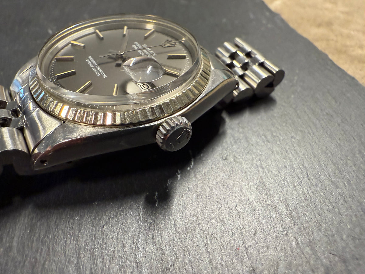 Rolex Grey Non-Lume Datejust Watch | Veralet